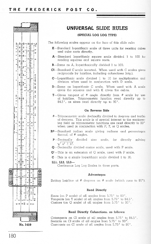 Frederick Post model 1459 [1936-40]